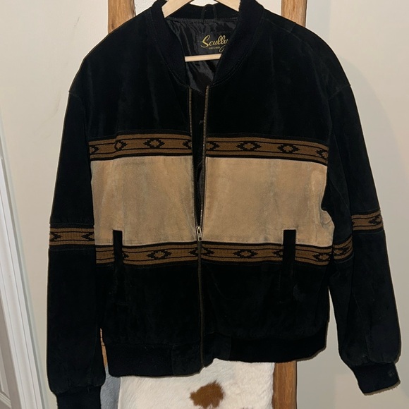 Scully | Jackets & Coats | Rare Vintage Scully Tribal Leather Bomber ...